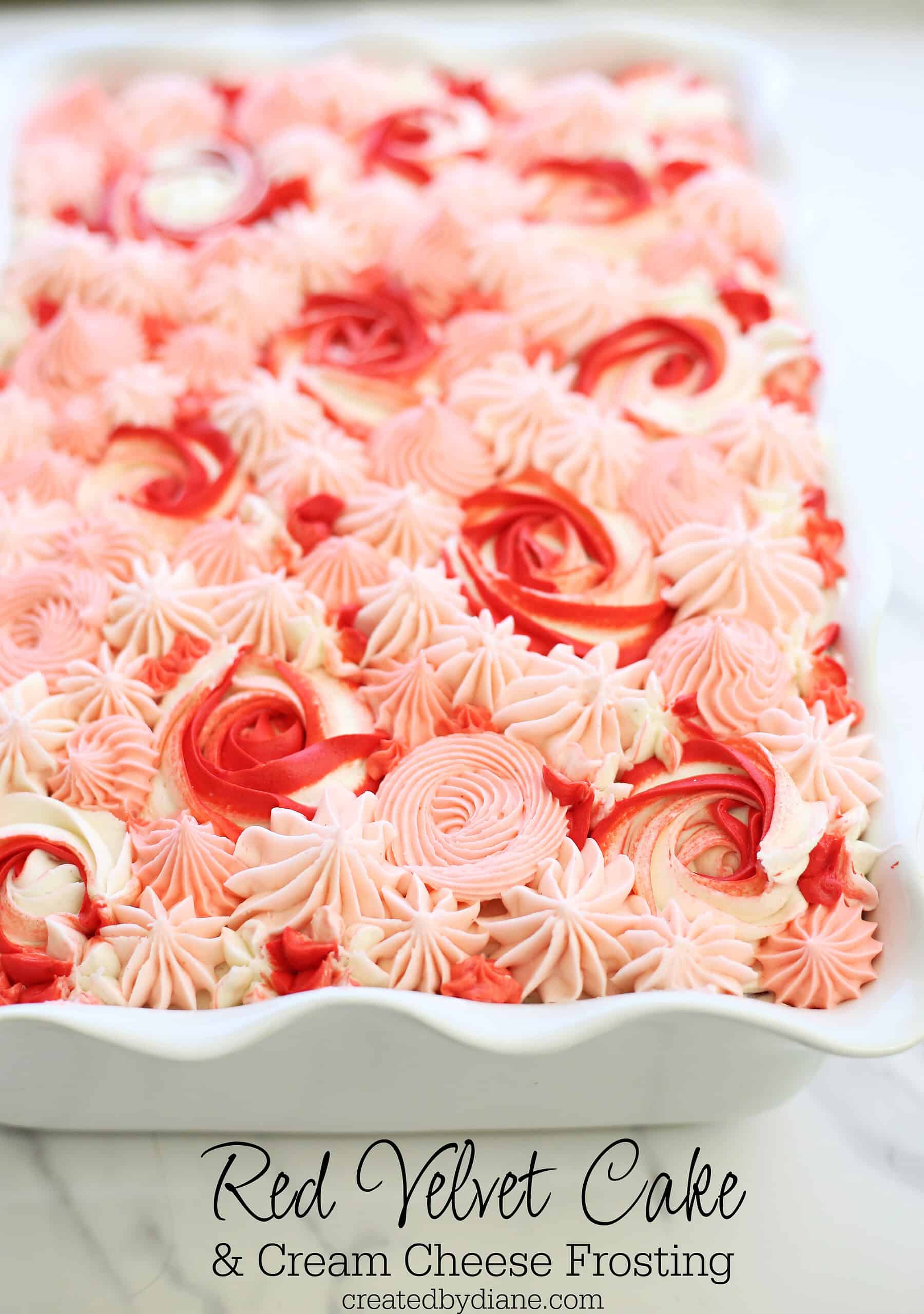 Red Velvet 13×9 Cake | Created by Diane