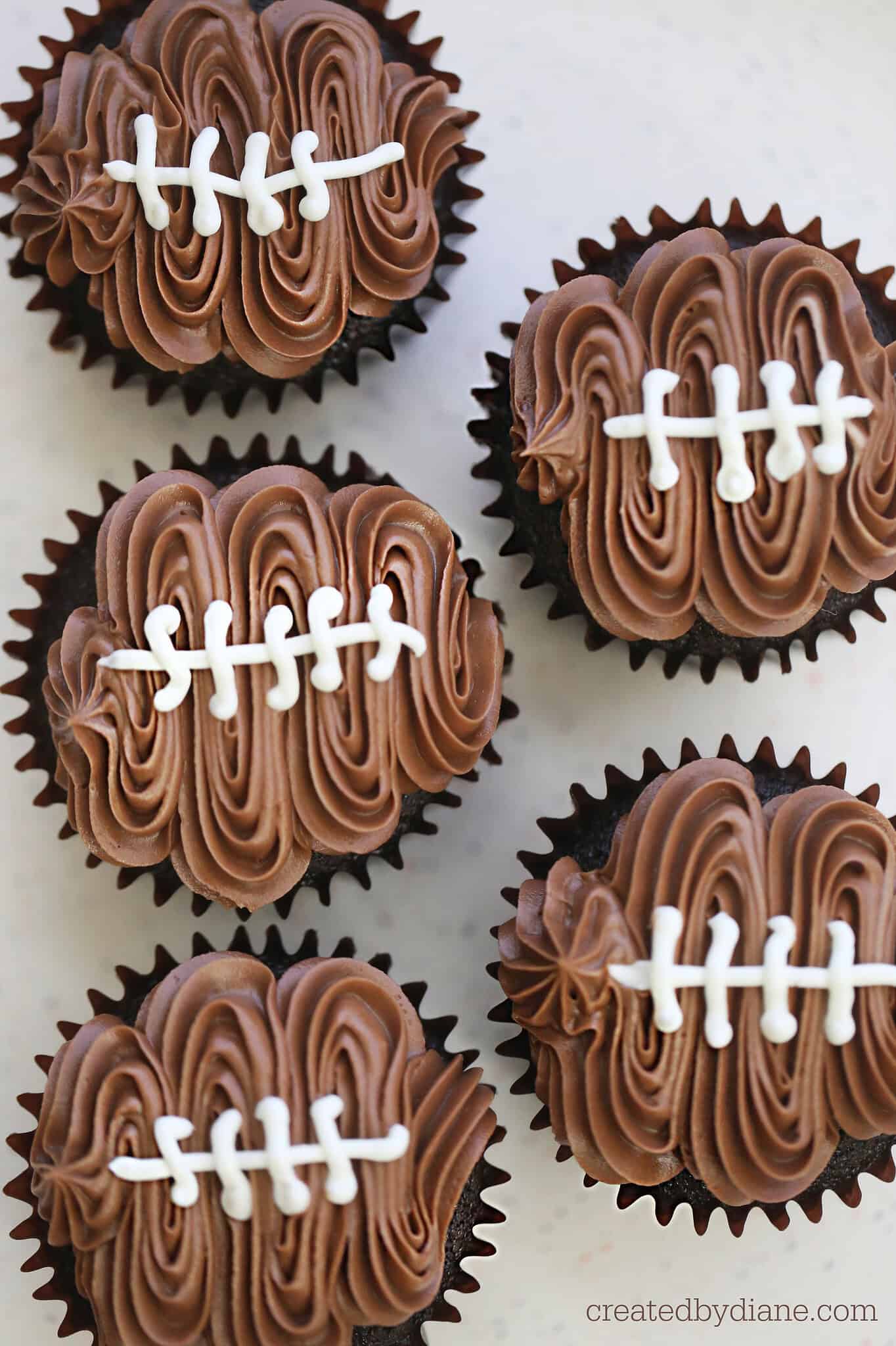 Football Cupcakes | Created by Diane