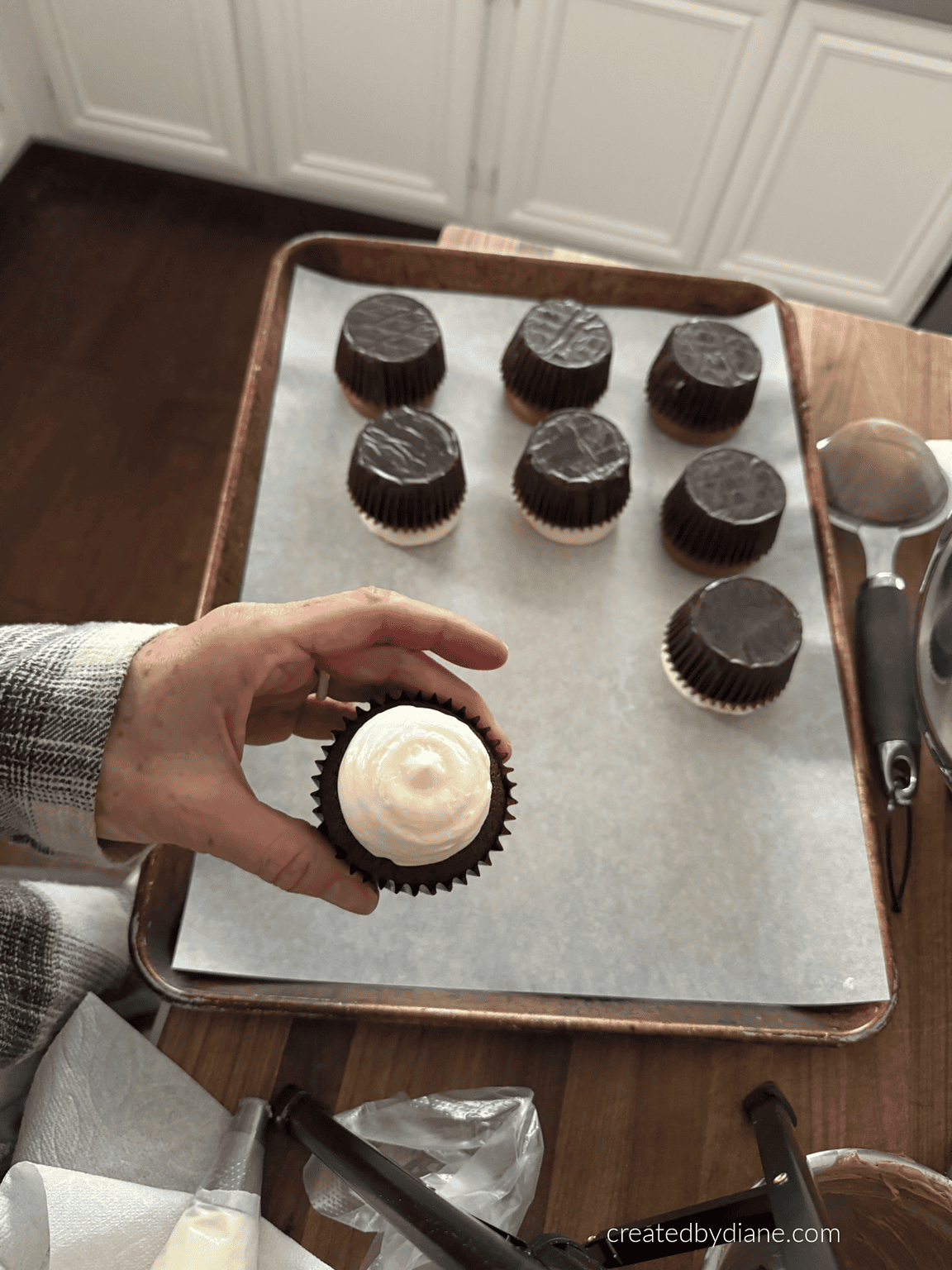 Flat Frosting on Cupcakes for Writing | Created by Diane