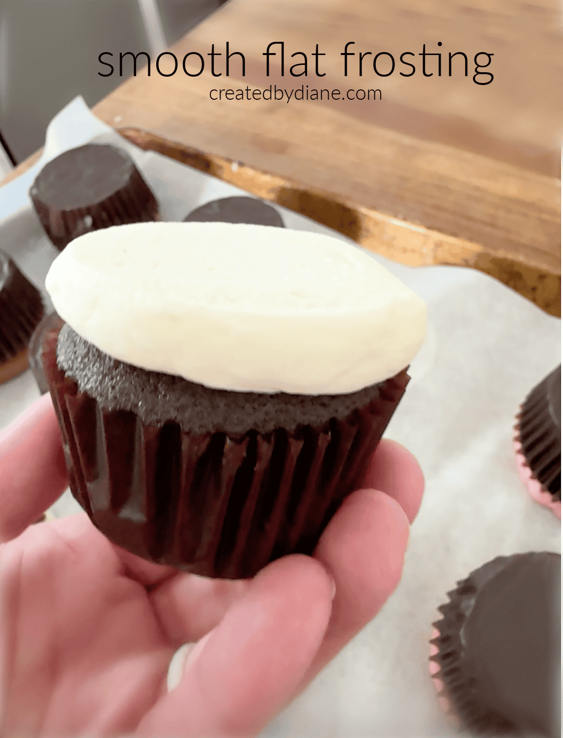 Flat Frosting on Cupcakes for Writing | Created by Diane