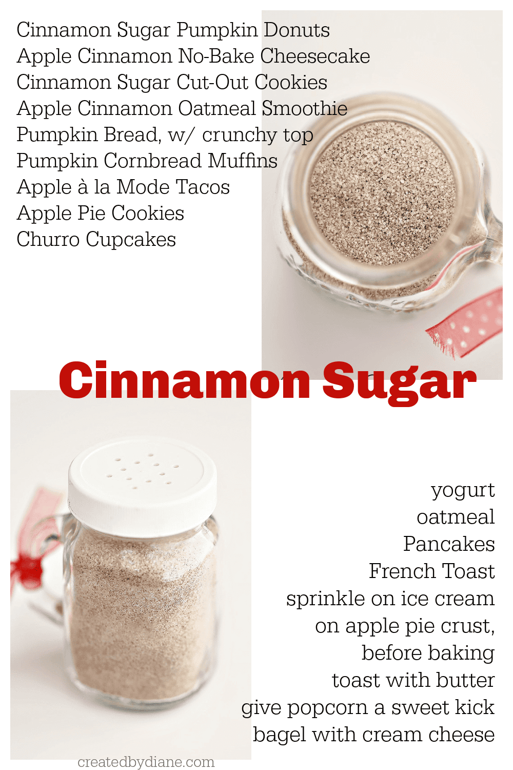 The Best Cinnamon Sugar Mix – Simple Recipe to Keep on Hand | Created ...